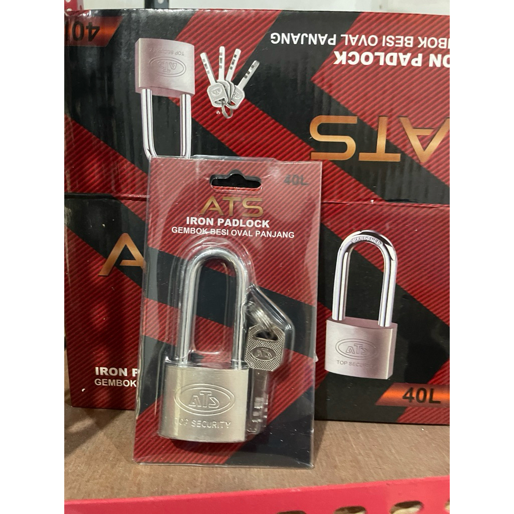 Jual Gembok Pintu Gudang Rumah Pagar Oval Bulat Chrome ATS Leher ...