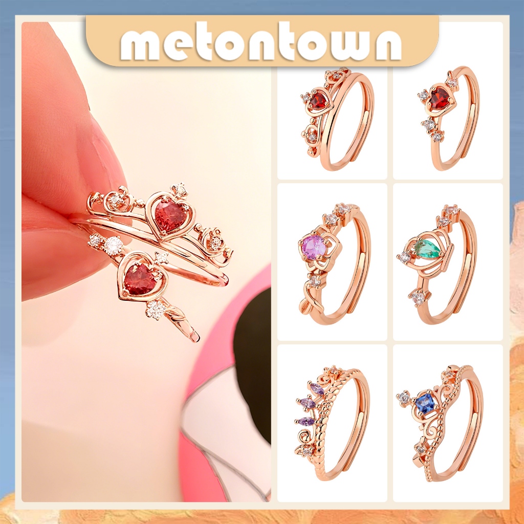 Jual Mtt Cincin Wanita Princess Disney Aksesoris Cincin Zircon Mahkota ...