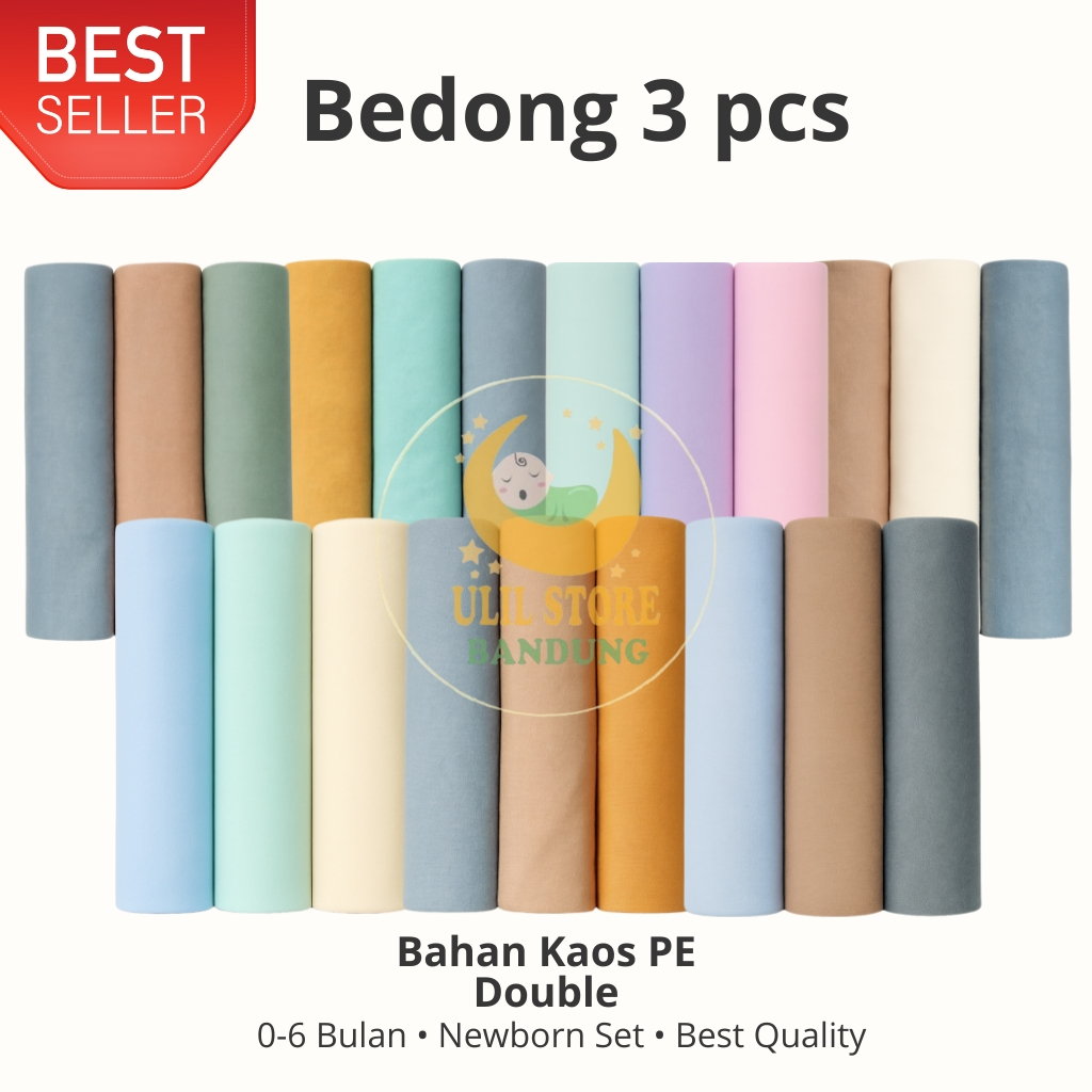 Jual SET ISI 3PCS Bedong Bayi Polos Jumbo 90X110 Warna Bedong Selimut ...