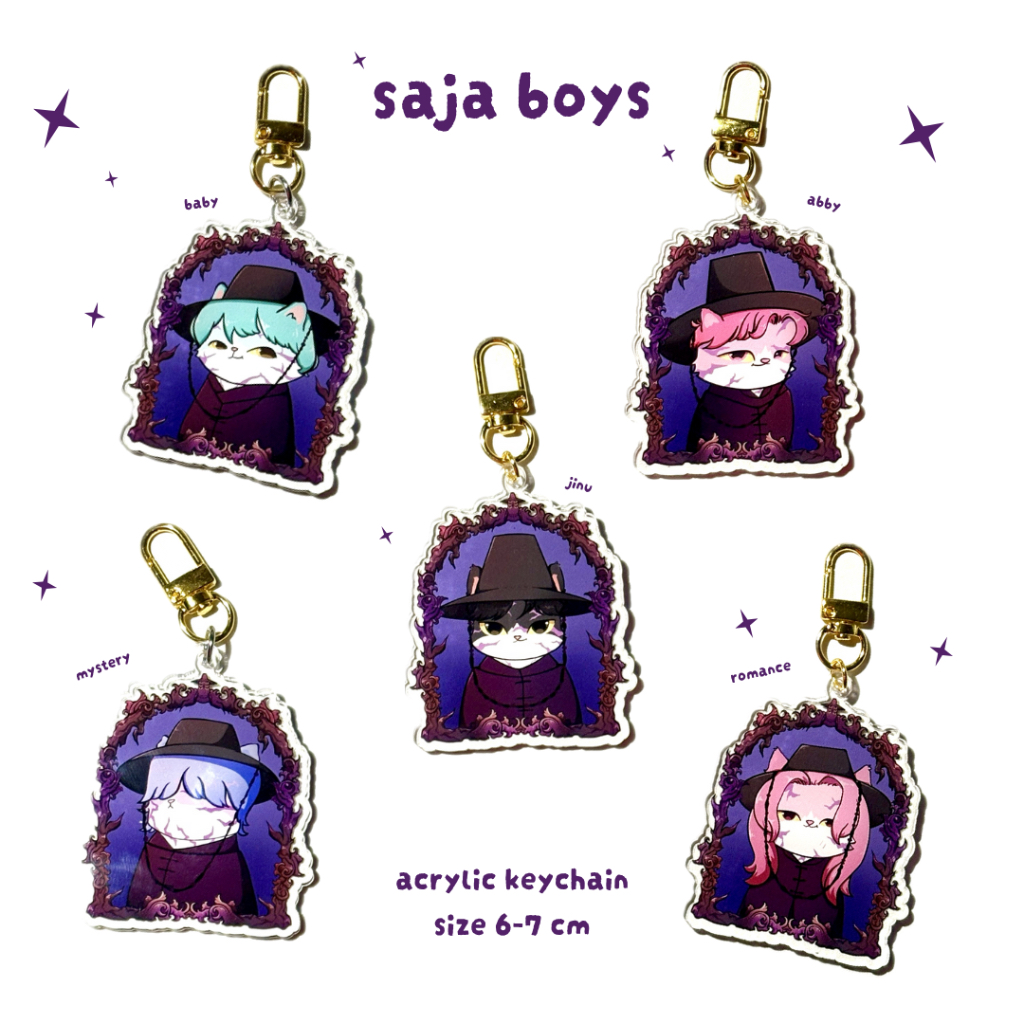 Jual Caca Studio - Saja Boys Cat / KPop Demon Hunters Keychain | Shopee ...