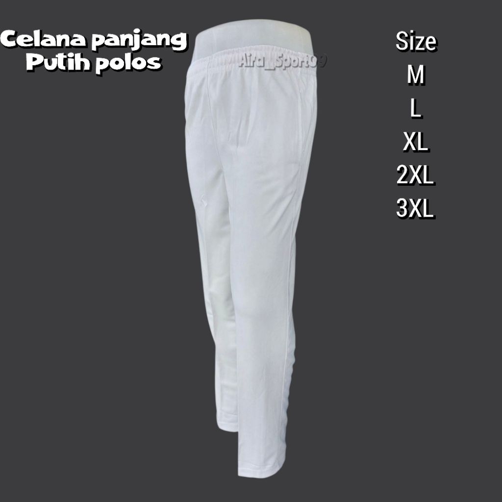 Jual Celana training olahraga panjang putih/Celana olahraga panjang ...