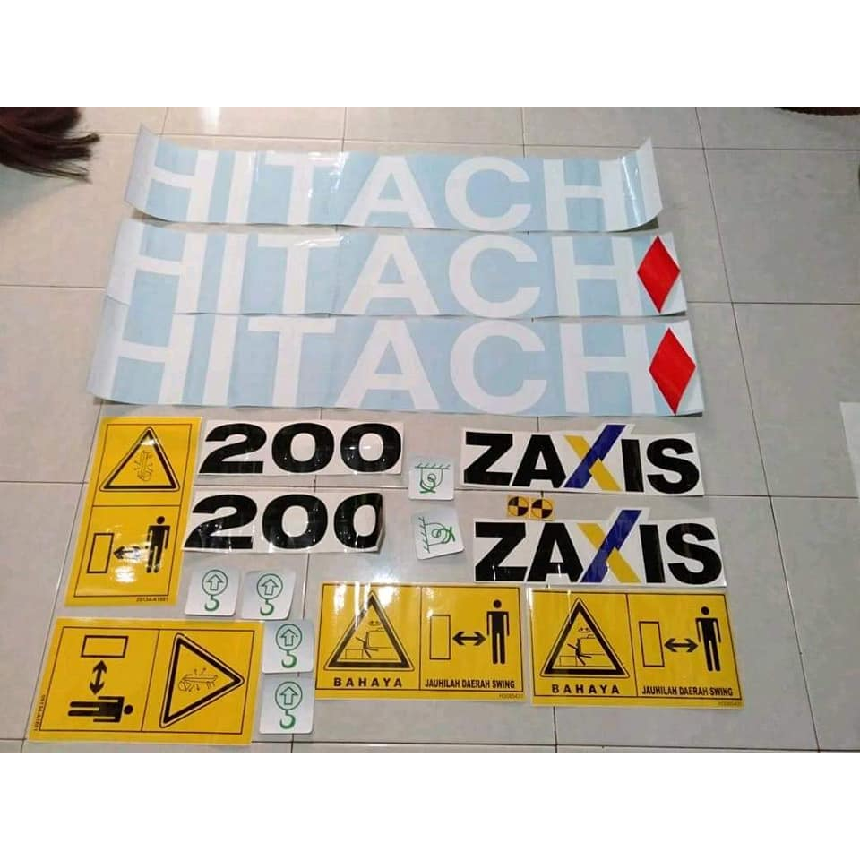Jual STICKER ALAT BERAT STIKER Excavator Hitachi Zaxis 200 5g Decal ...
