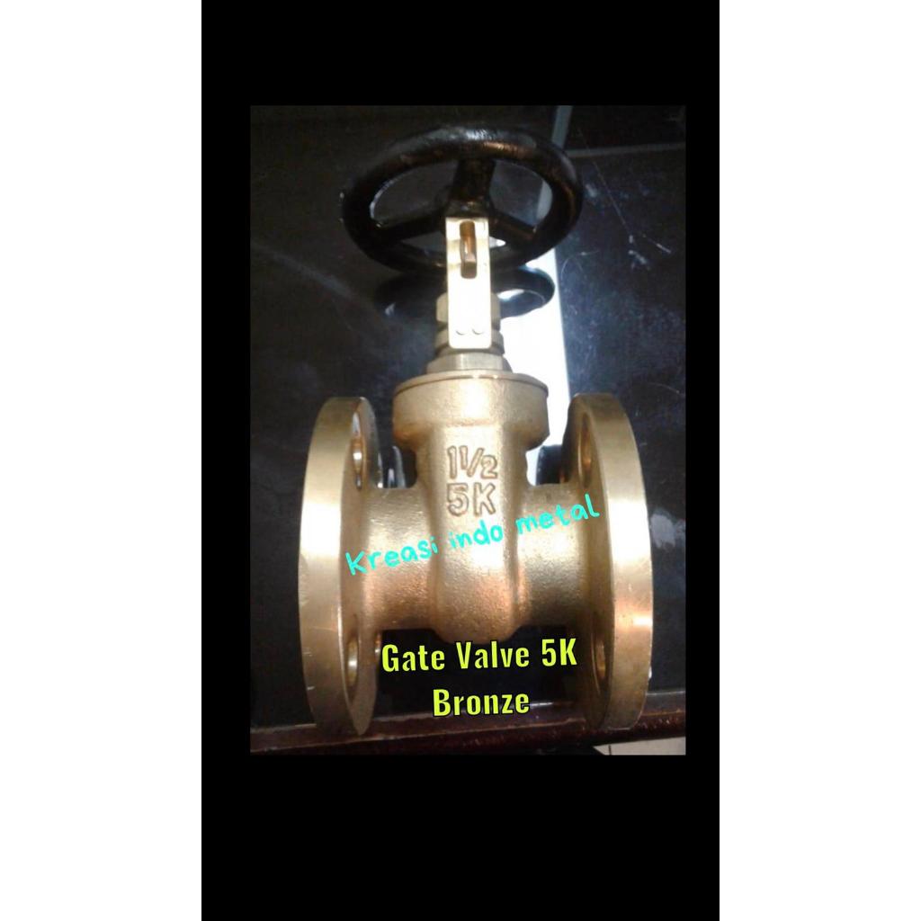 Jual 1” Gate valve 5K Bronze 1 inch ( Kuningan Flange Jis 5 K ) B2026 ...