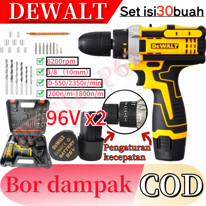 Jual DEWALT Mesin Bor Baterai Cordless Drill 10MM Bor Tangan Bor cas ...