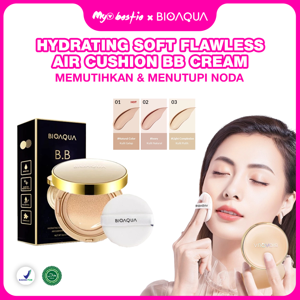 Jual [My Bestie Official] BIOAQUA Hydrating Soft Flawless Air Cushion ...