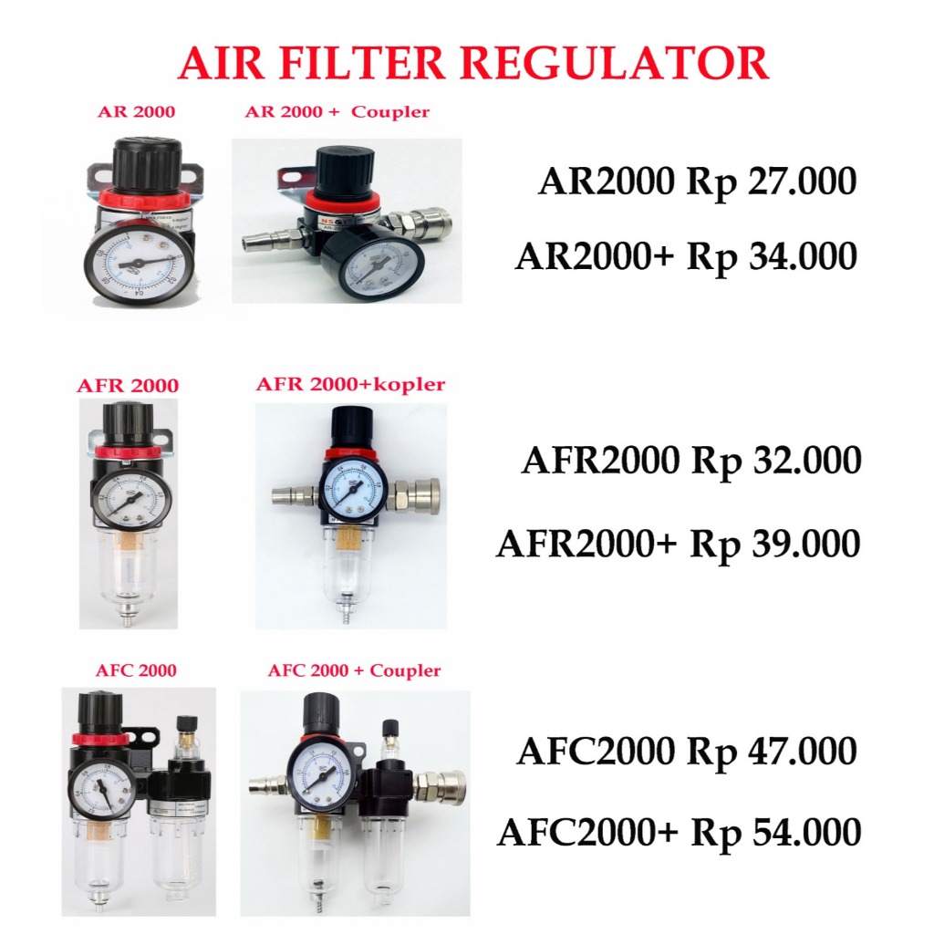 Jual Air Filter Regulator AR2000 AFR2000 AFC2000 Pengatur Tekanan Udara ...