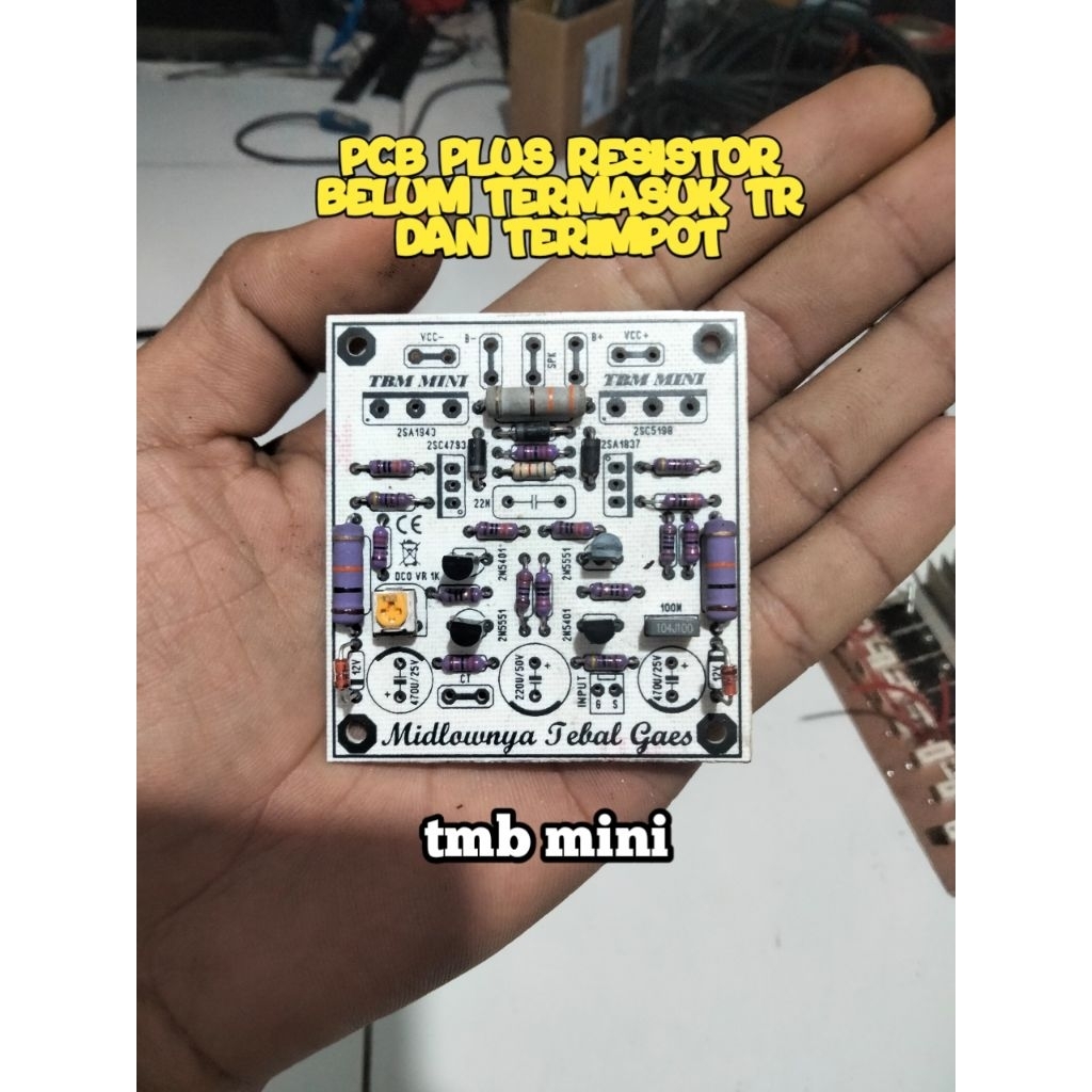Jual paket PCB tbm mini plus resistor belum termasuk trimpot dan tr ...