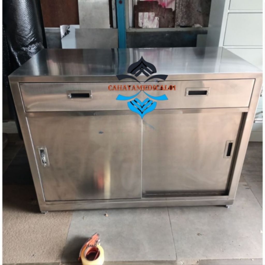 Jual Meja cabinet stainless / Meja stainless cabinet / Lemari cabinet ...