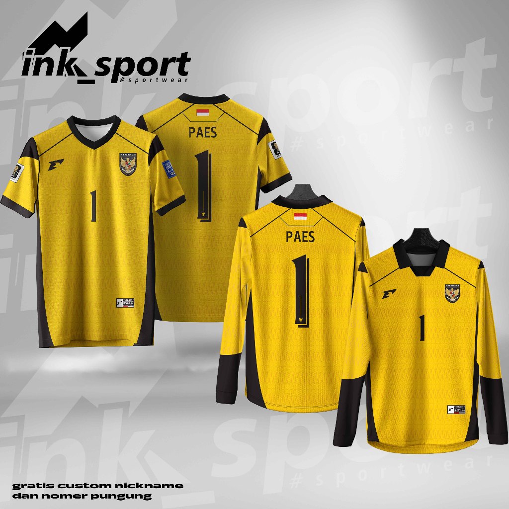 Jual JERSEY FANTASY TIMNAS KIPER INDONESIA KUNING FULL PRINTING, FREE ...
