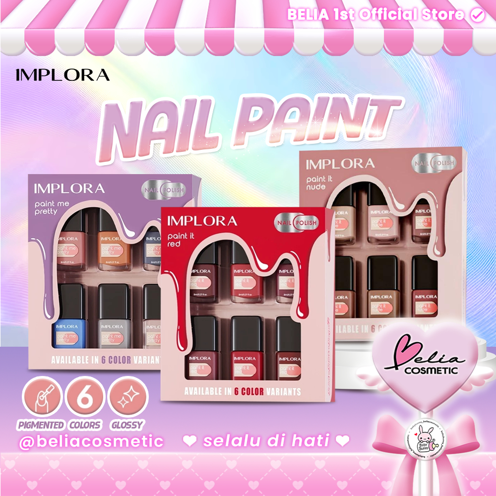 Jual BELIA Implora Paint Nail Polish ECER | Paint It Red | Paint It ...