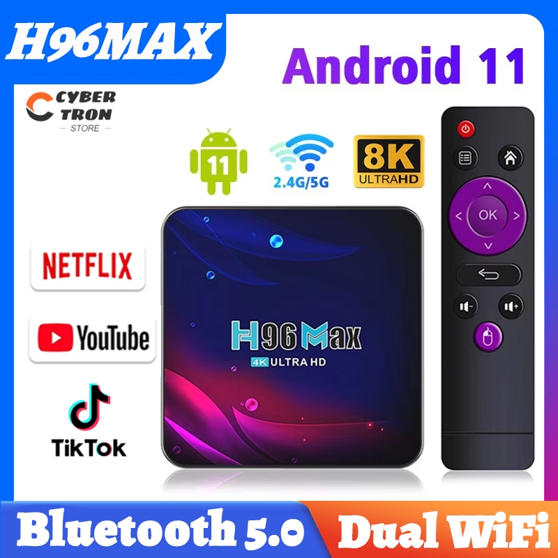 Jual Android TV BOX H96 MAX Smart Android 11.0 Set Top Box 4G 64G ...