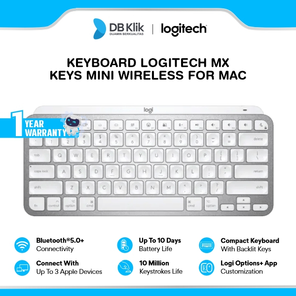 Jual Logitech Mx Keys Mini Keyboard Wireless & Bluetooth For M A C | Shopee Indonesia