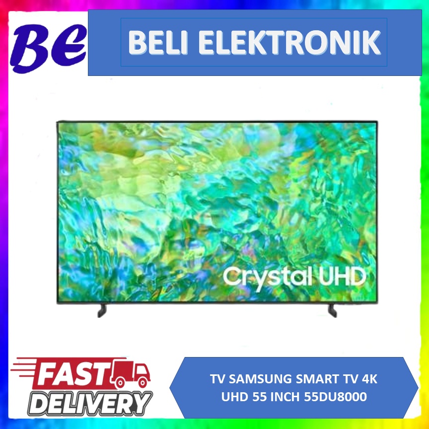 Jual TV SAMSUNG 55DU8000 SMART TV 55 INCH CRYSTAL UHD 4K UA55DU8000 ( 55CU8000 ) | Shopee Indonesia