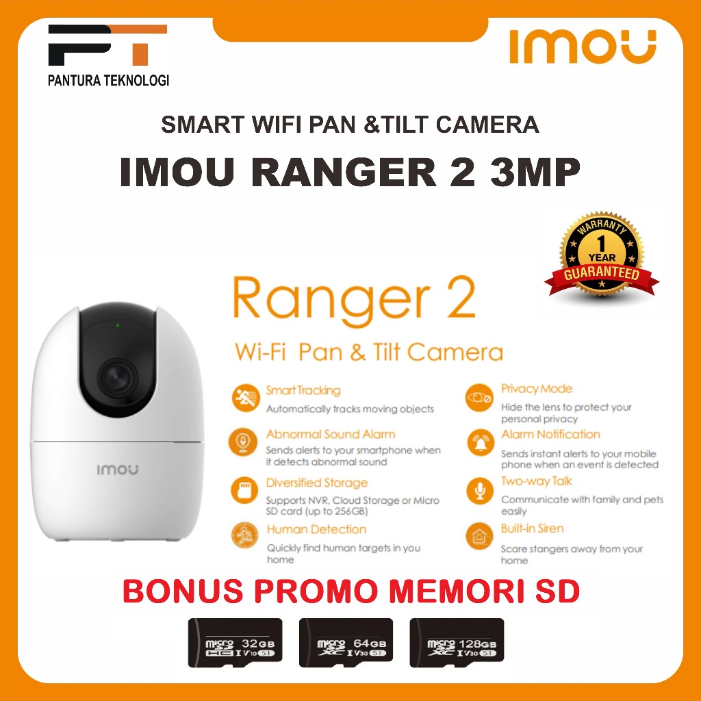 Jual IMOU Ranger 2 3MP PROMO SD CARD / Smart IP Camera CCTV Wi-Fi ...