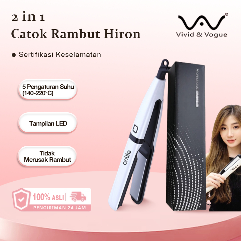 Jual Vivid&Vogue Catokan Rambut Lurus-Keriting 2in1 Ceramic Tahan Lama ...