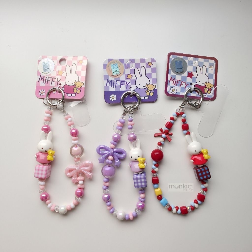 Jual Miffy phone charm | Phone Chain | Strap HP Gelang Miffy rabbit ...