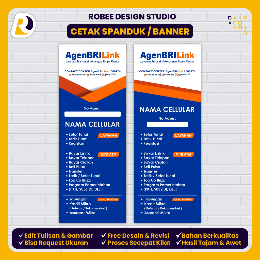 Jual Spanduk Banner Agen BRILink X Banner/ Stand Banner - Ukuran ...