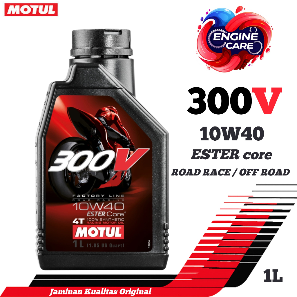 Jual OLI RACE COMPETITION - Motul 300V 10W40 Full Synthetic Ester Core (1L) - Oli Motor 4T ...