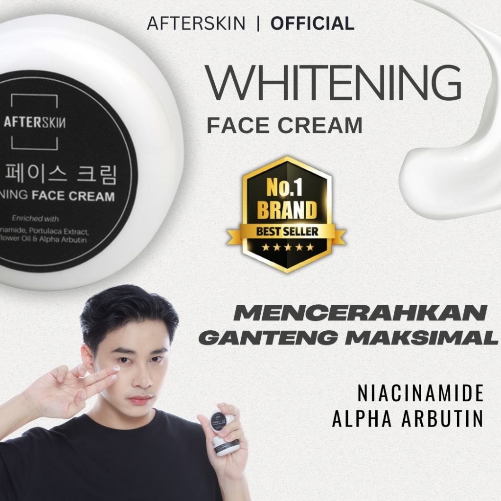 Jual [SKINCARE PRIA] AFTERSKIN Whitening Face Cream - Moisturizer ...