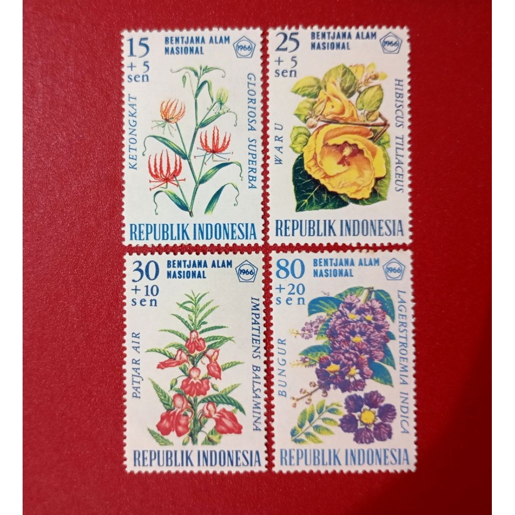 Jual PRANGKO INDONESIA BENCANA ALAM NASIONAL SERI BUNGA 1966 | Shopee ...