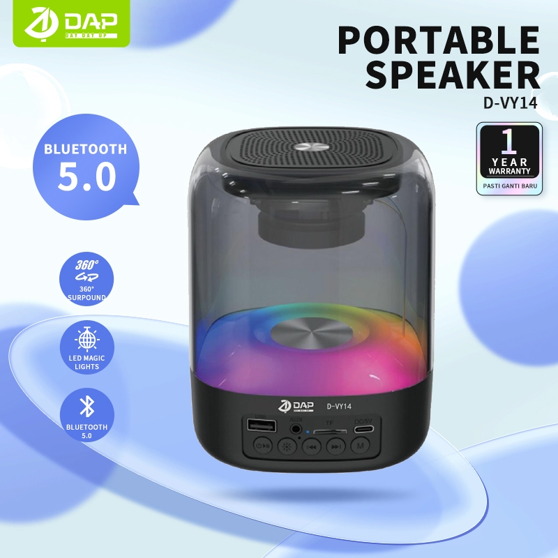 Jual DAP Bluetooth Speaker D-VY14 Wireless Sound 360° Hi-Fi Micro SD ...