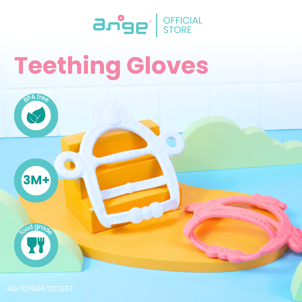 Jual Ange Teething Glove | Teether Gigitan Bayi BPA Free | Shopee Indonesia