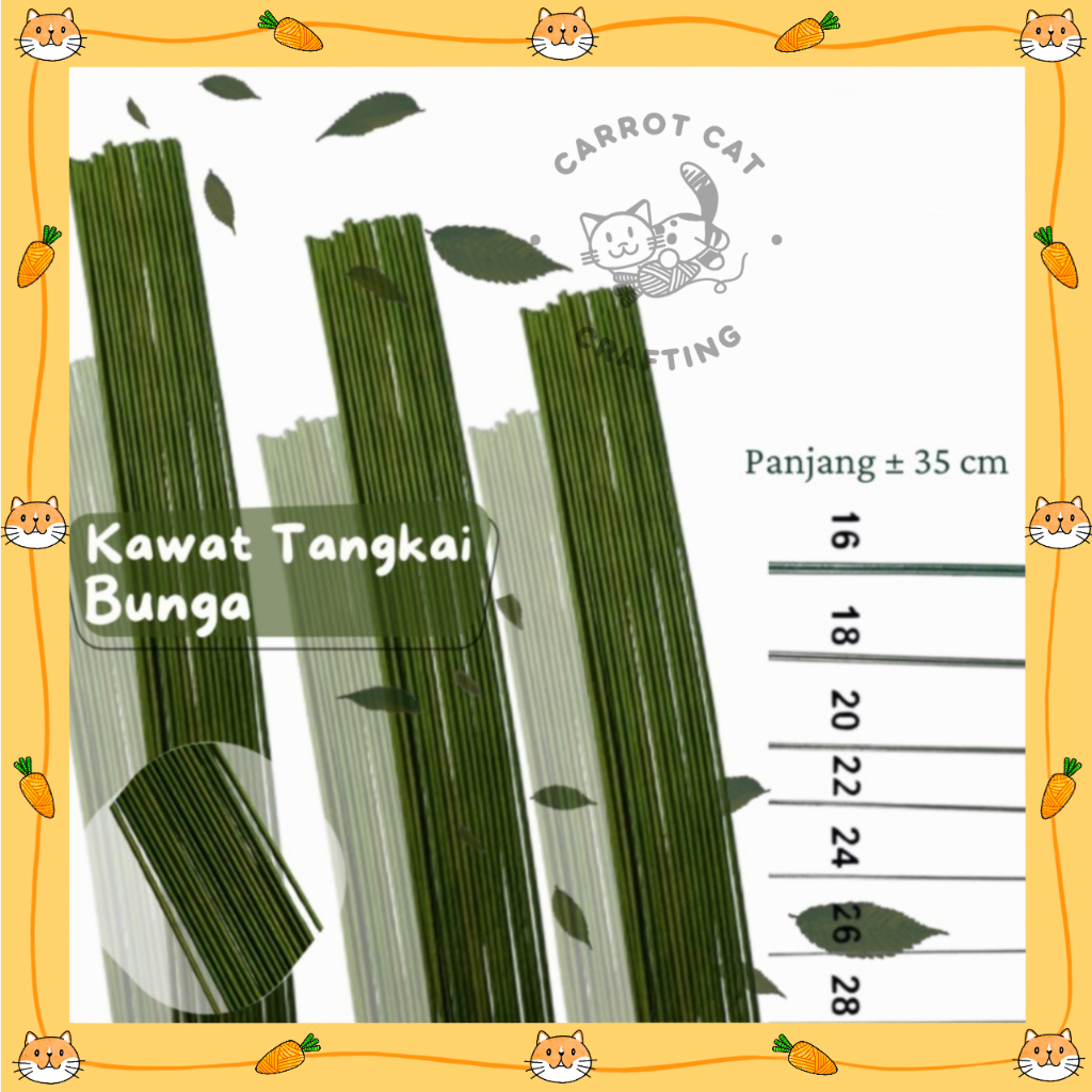 Jual ( ±100gram ) Kawat Bunga Lapis Plastik / Kawat Tangkai Bunga ...