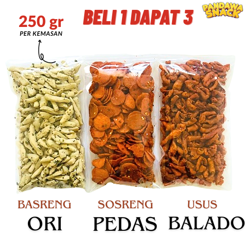 Jual Basreng Sosreng Usus Beli 1 Dapat 3 Varian Bundling 750gr Per ...