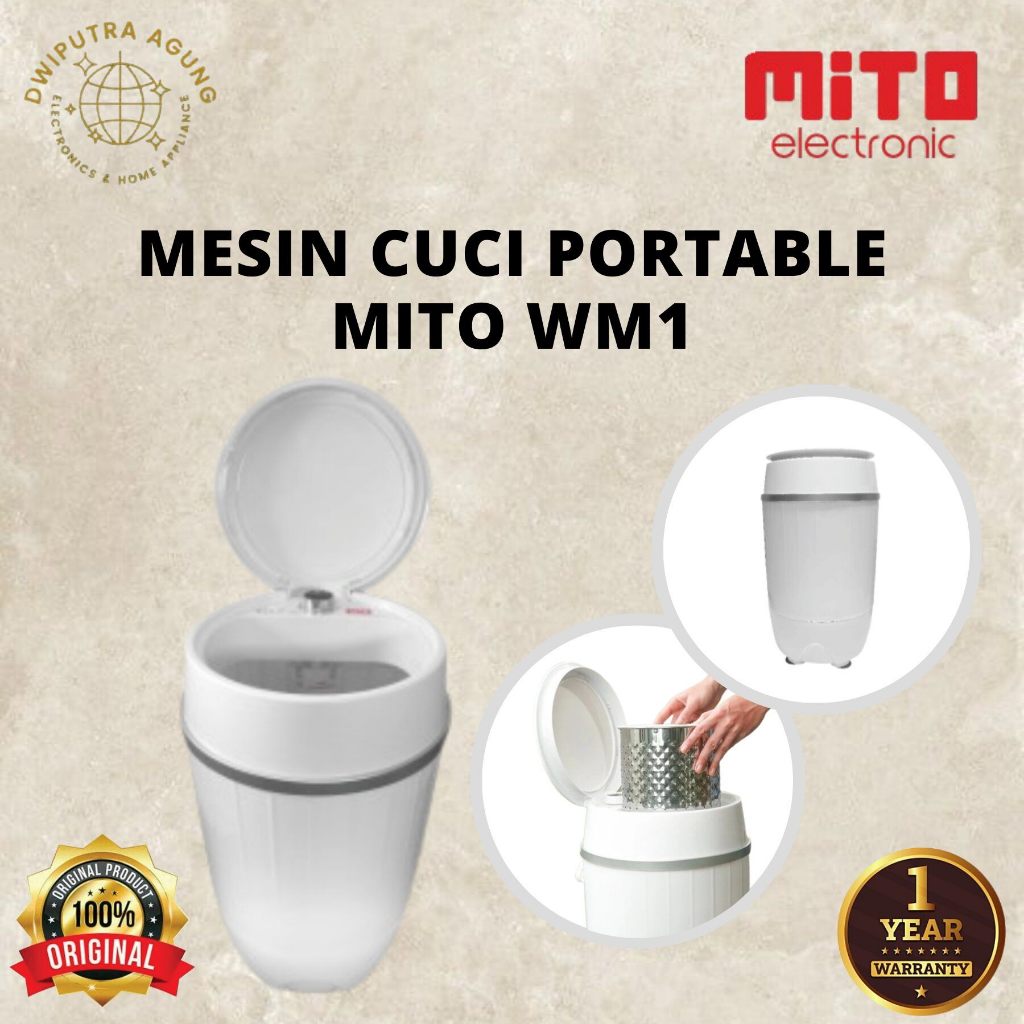 Jual MESIN CUCI PORTABLE MITO WM1 / MESIN CUCI MINI MITO WM1 | Shopee ...