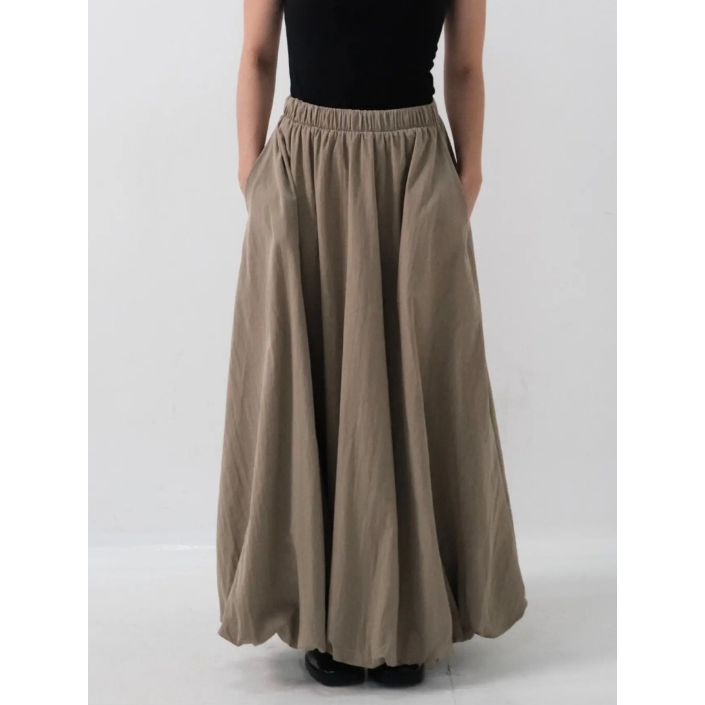 Jual ALICE | Balloon Cotton Wrinkle Skirt - Rok Balon Panjang Korean ...