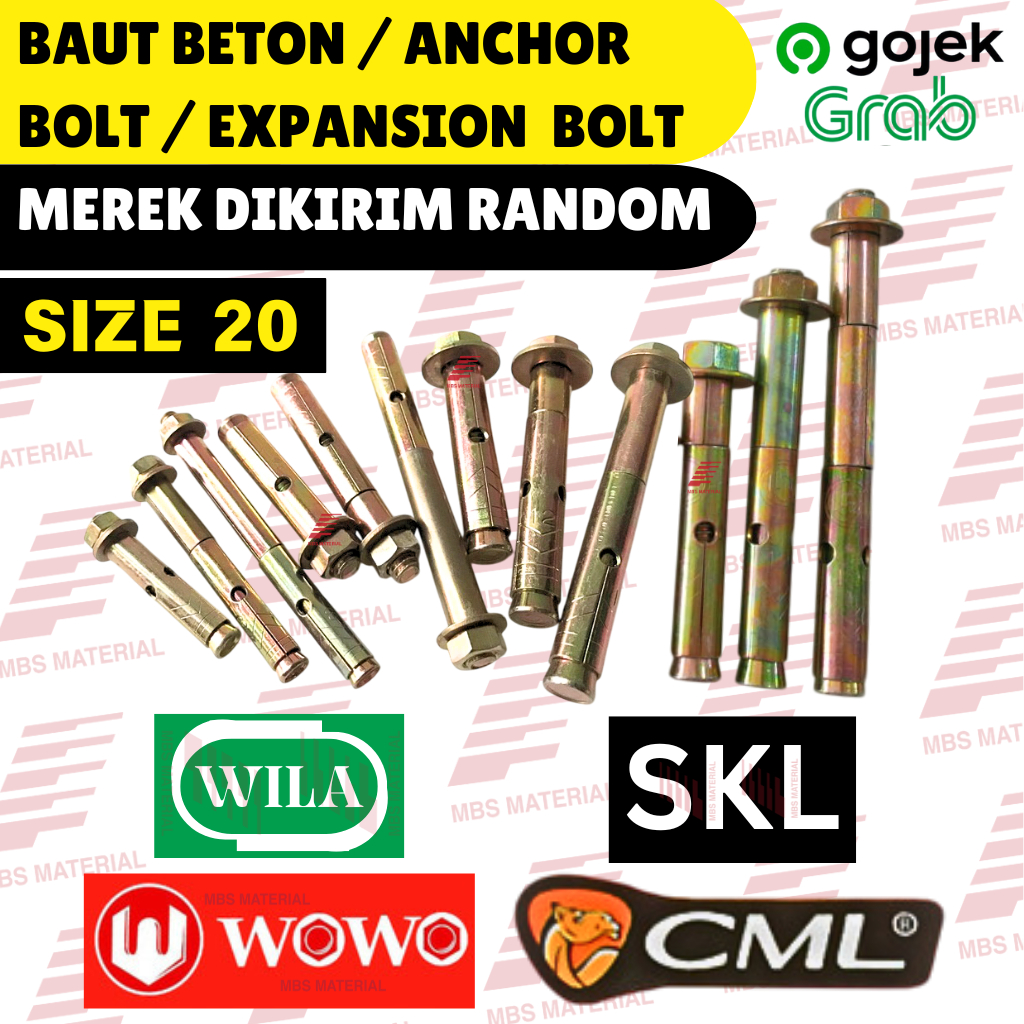 Jual INSTANT & SAMEDAY | Baut Beton Tebal Kuat / Expansion Bolt ...