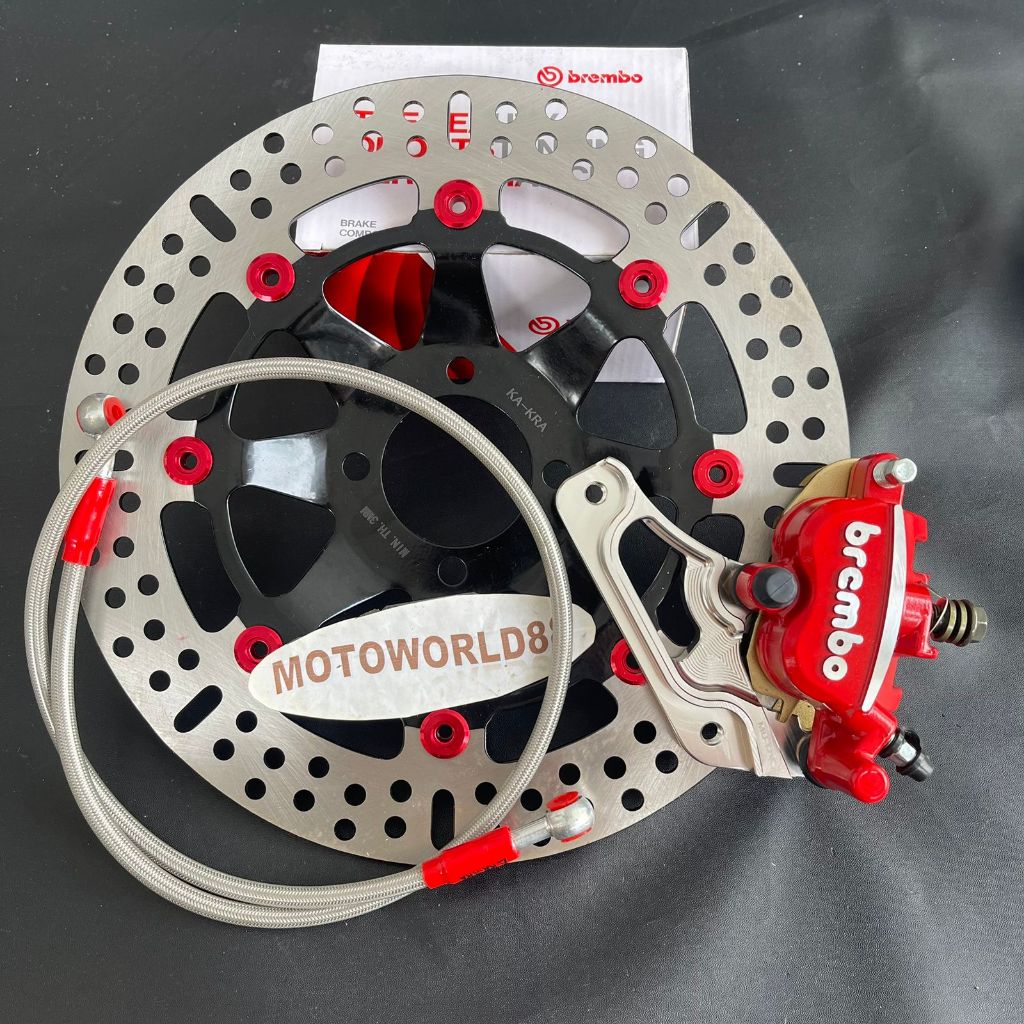 Jual PIRINGAN DISC CAKRAM DEPAN KARISMA 300MM + KALIPER SAMURAI 2PISTON BRMBO + SELANG REM 95CM ...