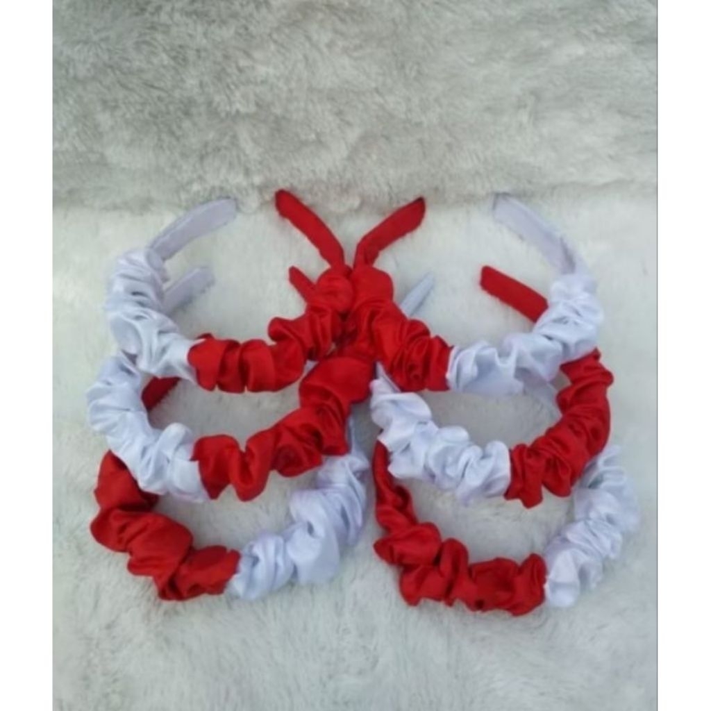 Jual LUSINAN bando merah putih | bandana bando nagita merah putih ...