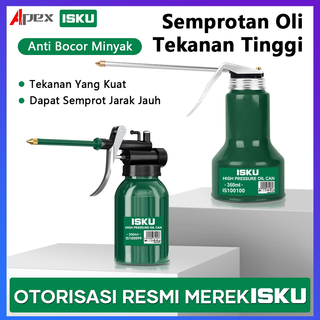 Jual ISKU oil can gun 300ml/350ml kaleng oli botol semprot minyak oli ...