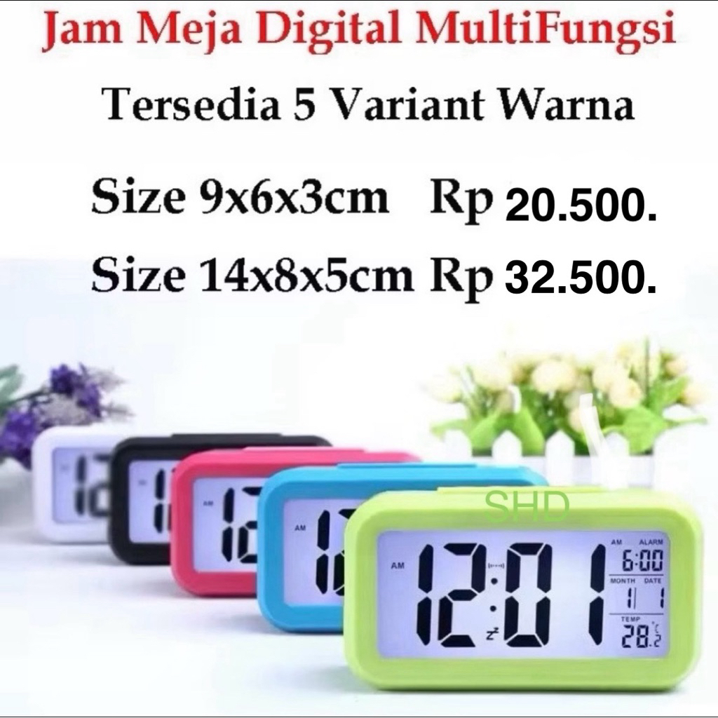 Jual Jam Meja Digital Smart Alarm Clock Weker Pintar Sensor Cahaya ...