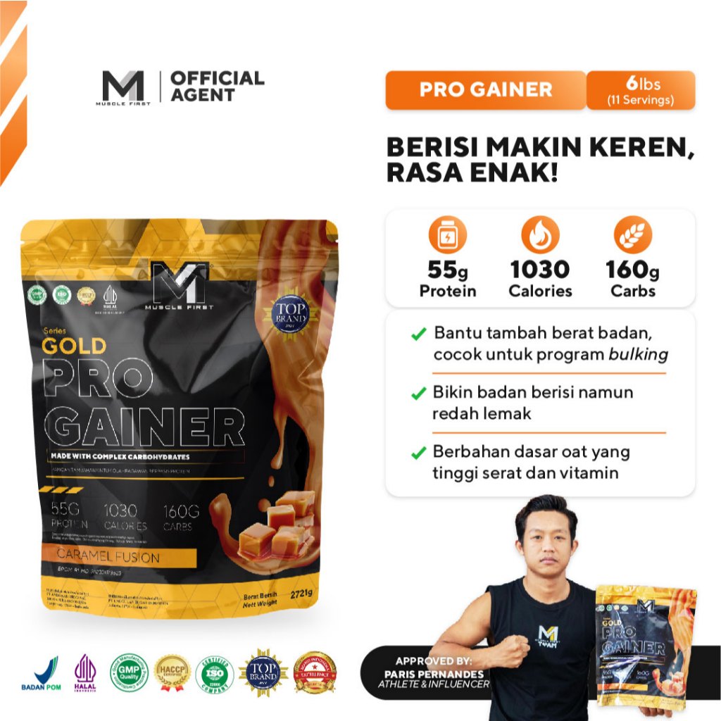 Jual MUSCLE FIRST Pro Gainer 6lbs/2721gr - Mass Gainer Penambah Berat ...