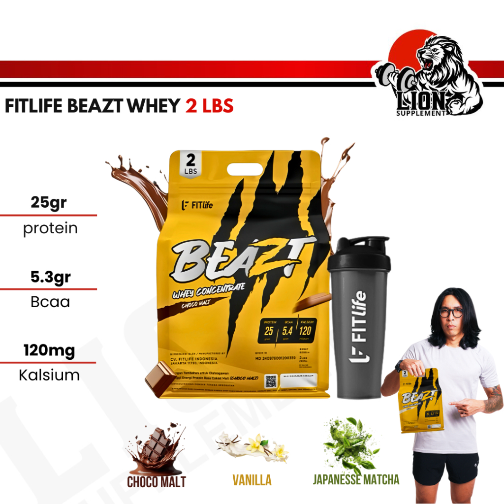 Jual FITlife Beazt 2lbs/900gr - Whey Protein Concentrate (Ex Wpro) | Shopee Indonesia