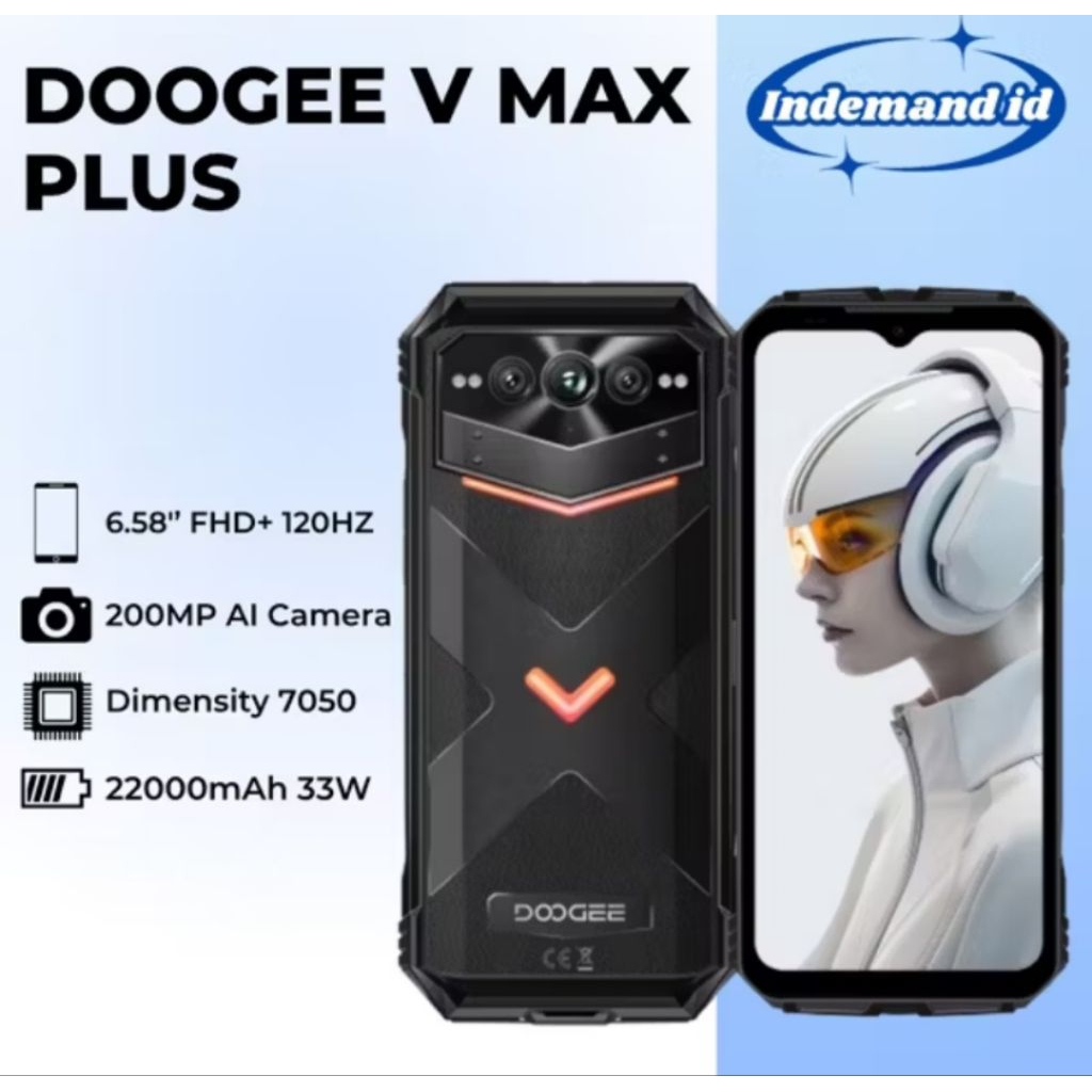 Jual Doogee V Max Plus 5G 36GB 512GB 200MP 6.58" Android 14 22000mAh ...
