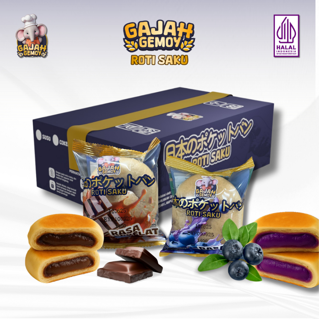 Jual Gajah Gemoy - Roti Saku Gajah Gemoy | Rasa Random | Isi 20 Pcs ...