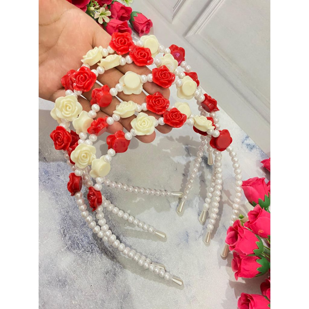 Jual Bando Merah Putih Mutiara Mawar / Bando Bandana Merah Putih 17 ...