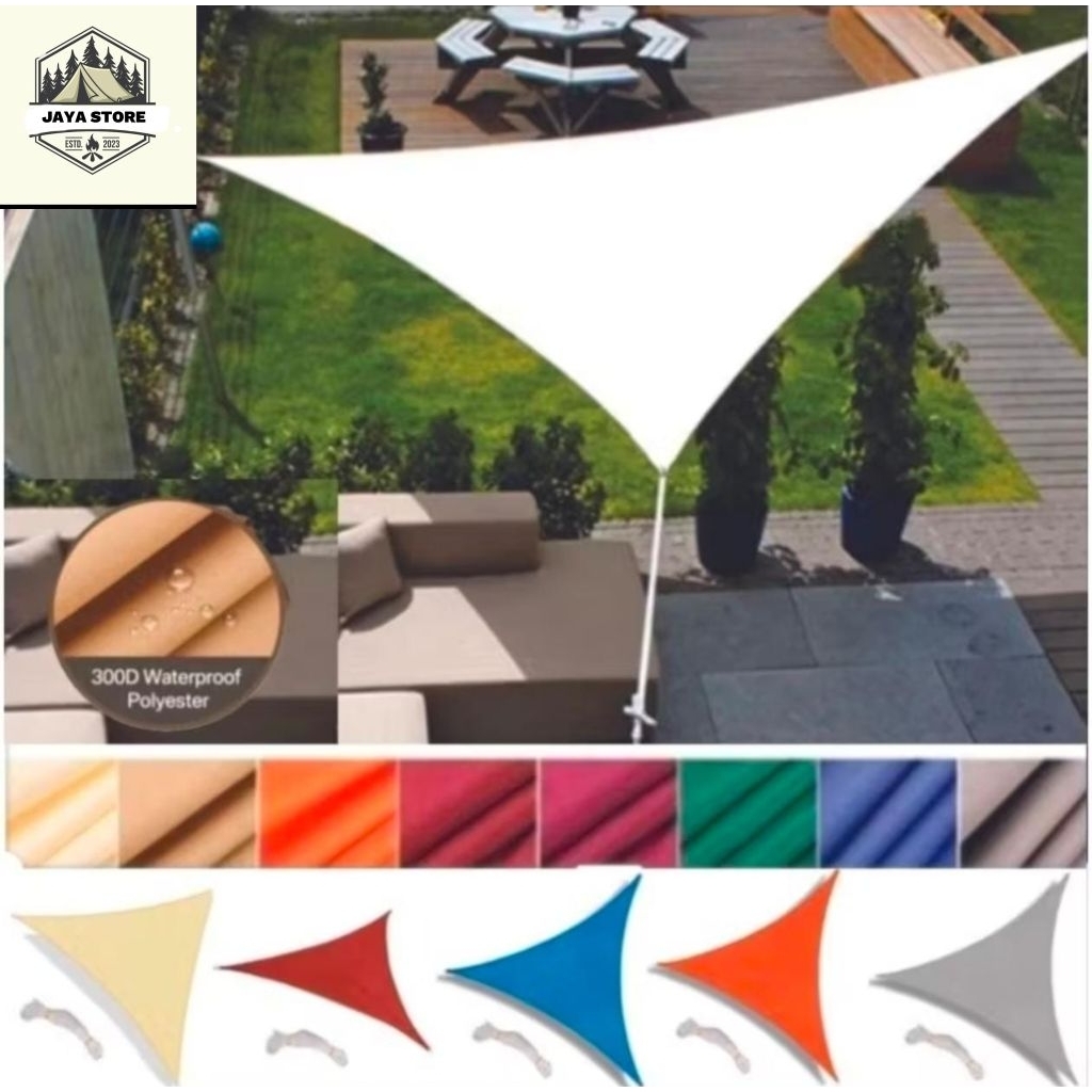 Jual Tenda kanopi awning taman bentuk segitiga ukuran 1,5x2x2 / 2×3×3 / ...