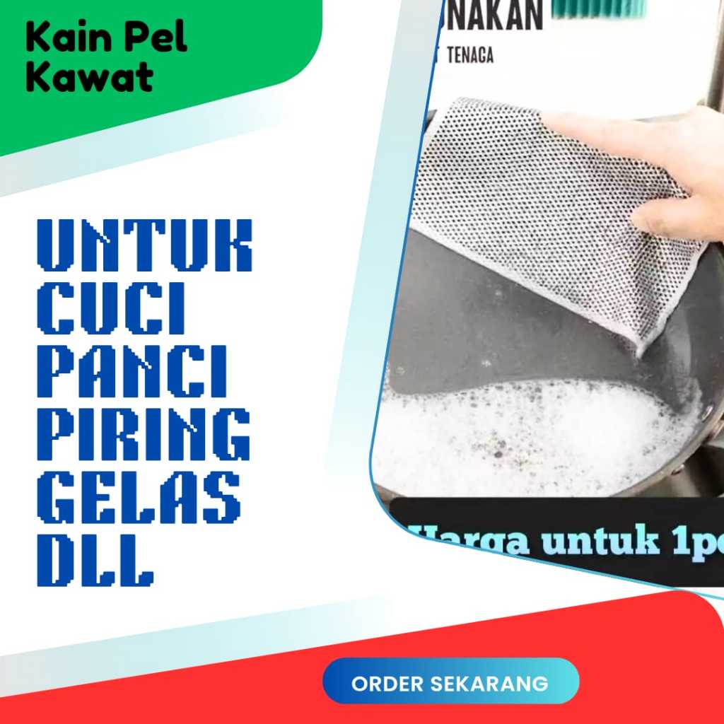 Jual Kain Lap Dapur Kawat Bentuk Petak Halus Untuk Membersih Panci Dan ...