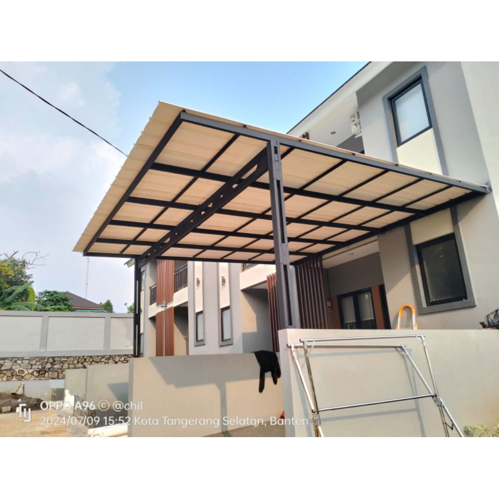 Jual kanopi kekinian atap sejuk Alderon Rs allin +cet rangka | Shopee ...
