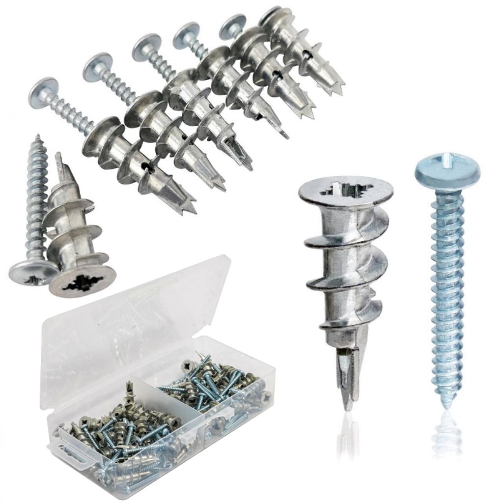 Jual 120pcs Mur Sekrup Tanam Hebel Kayu Tembok Drywall Anchor with ...