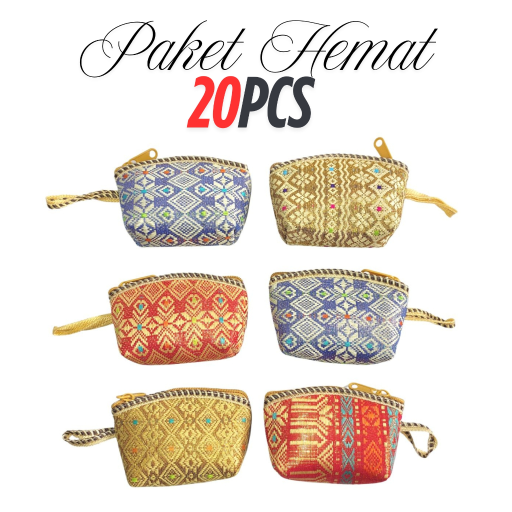 Jual (20pcs) Paket Souvenir Dompet Songket Mini Dompet Toko Mas ...
