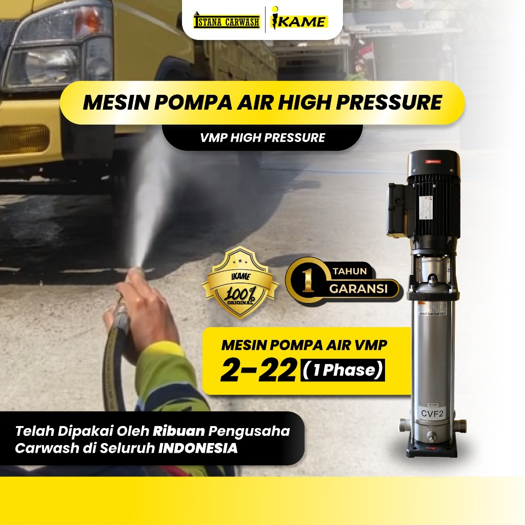 Jual Pompa Jet Steam VMP Ikame 2-220 1 Phase Vertical Multistage Pump ...