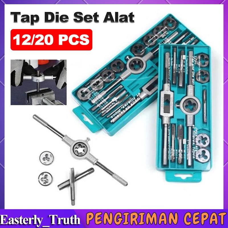 Jual (Stok Siap)12/20 pcs Tap Die Set Alat Snai dan Tap Ulir Baut Senai ...