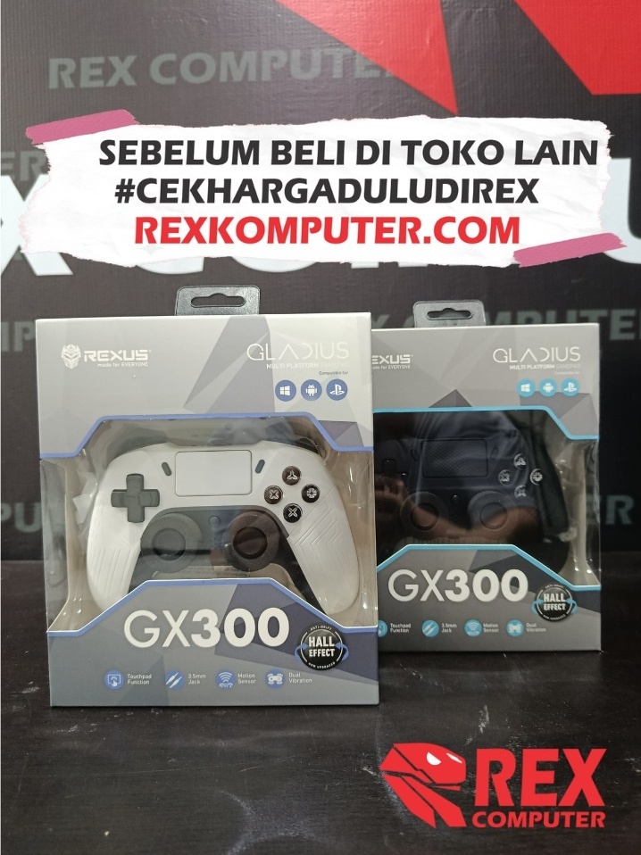 Jual GAMEPAD REXUS GLADIUS GX300 - V2 (ANTI-DRIFT HALL EFFECT) | DUAL ...