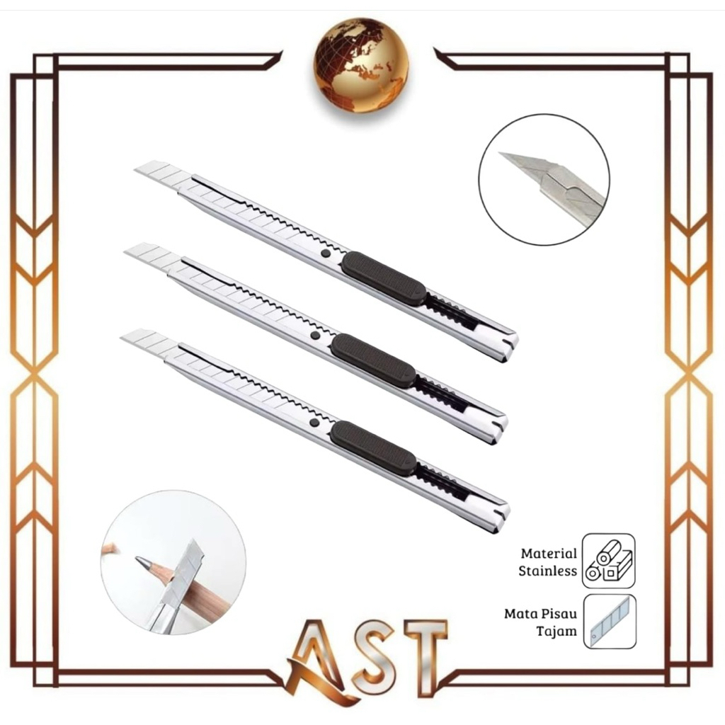 Jual ( PCK ) Pisau Cutter Kecil / Mini Kater Besi Stainless Steel ...
