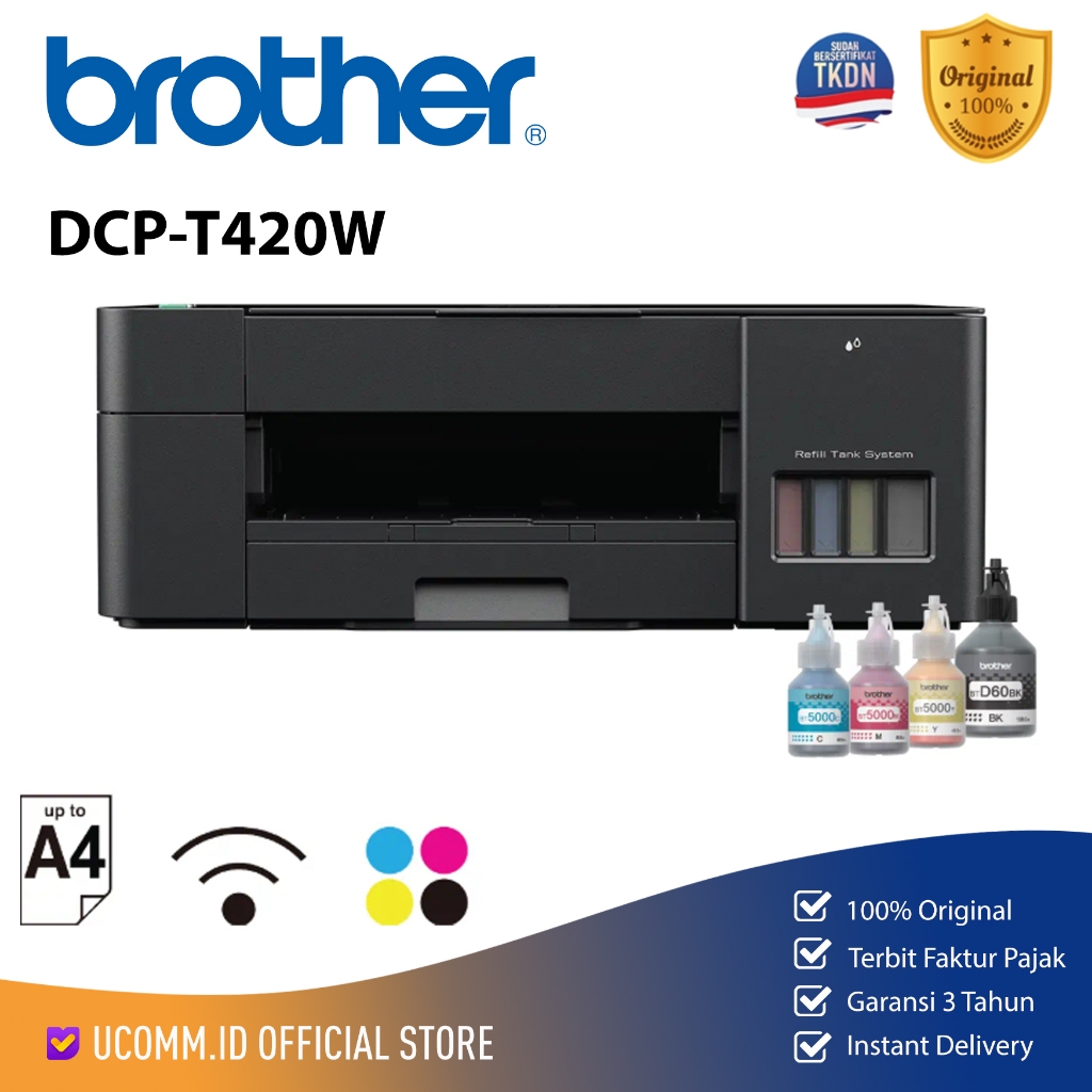 Jual BROTHER Printer Ink Tank DCP-T420W DCP T420W Printer Scan & Copy ...